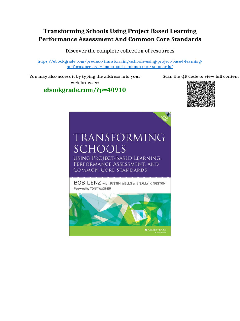 Transforming Schools Using Project Based Learning Performance ...