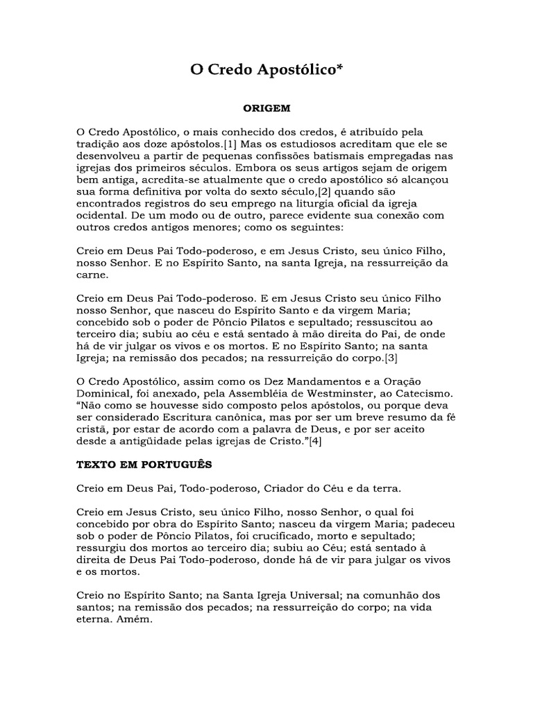 Credo Apostolico | PDF