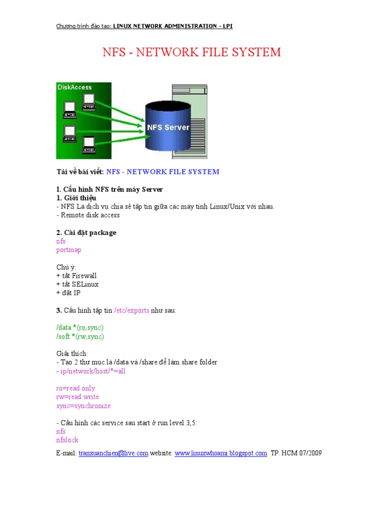 NFS Networkfilesystem | PDF