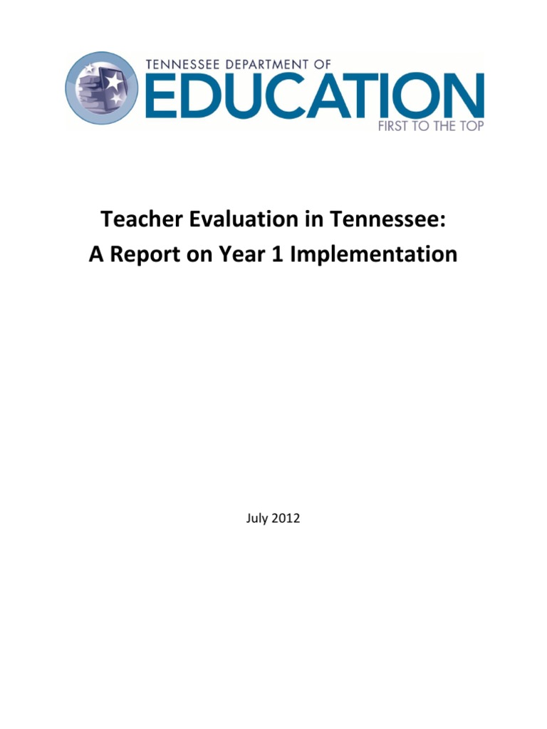 Teacher Evaluation in Tennessee: A Report On Year 1 Implementation | PDF