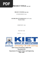 Mini Project Synopsis Format Guide | PDF | Design | Written Communication