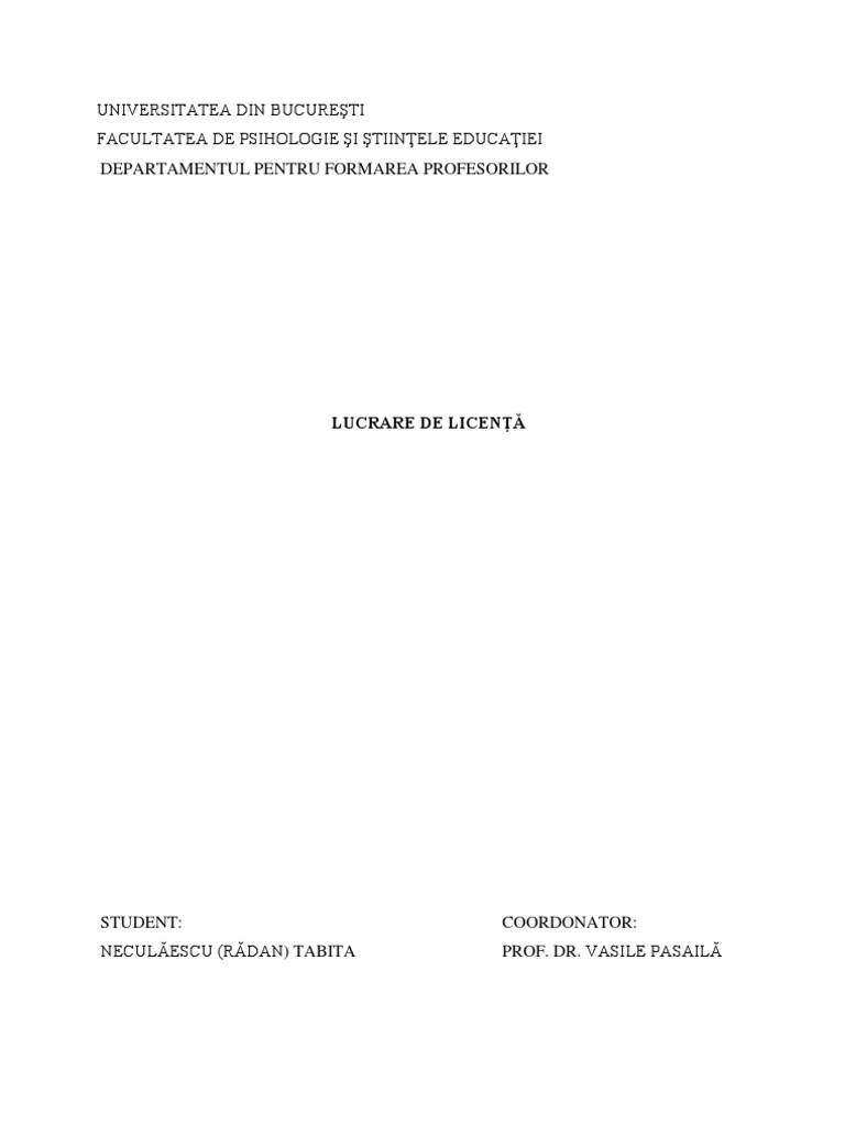 Proiect Licenta Ferdinand I | PDF