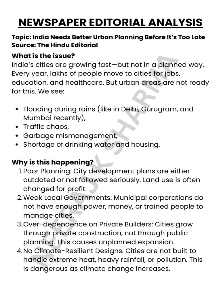 Newspaper Editorial Analysis PDF | PDF