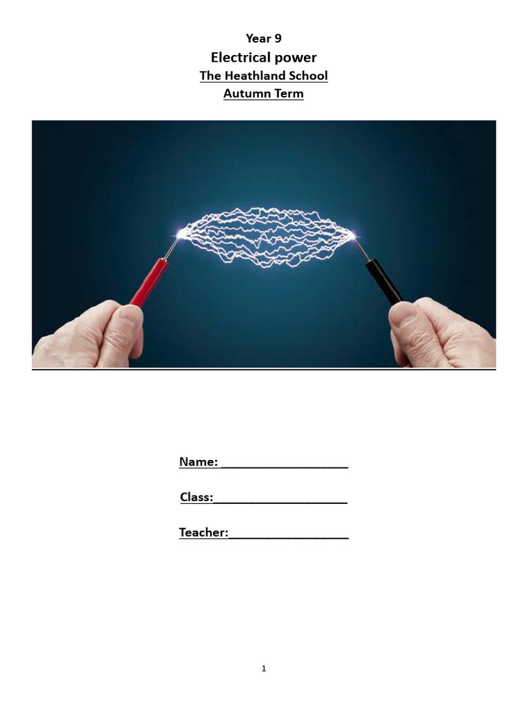 Electrical Power Booklet | PDF | Electrical Resistance And Conductance ...