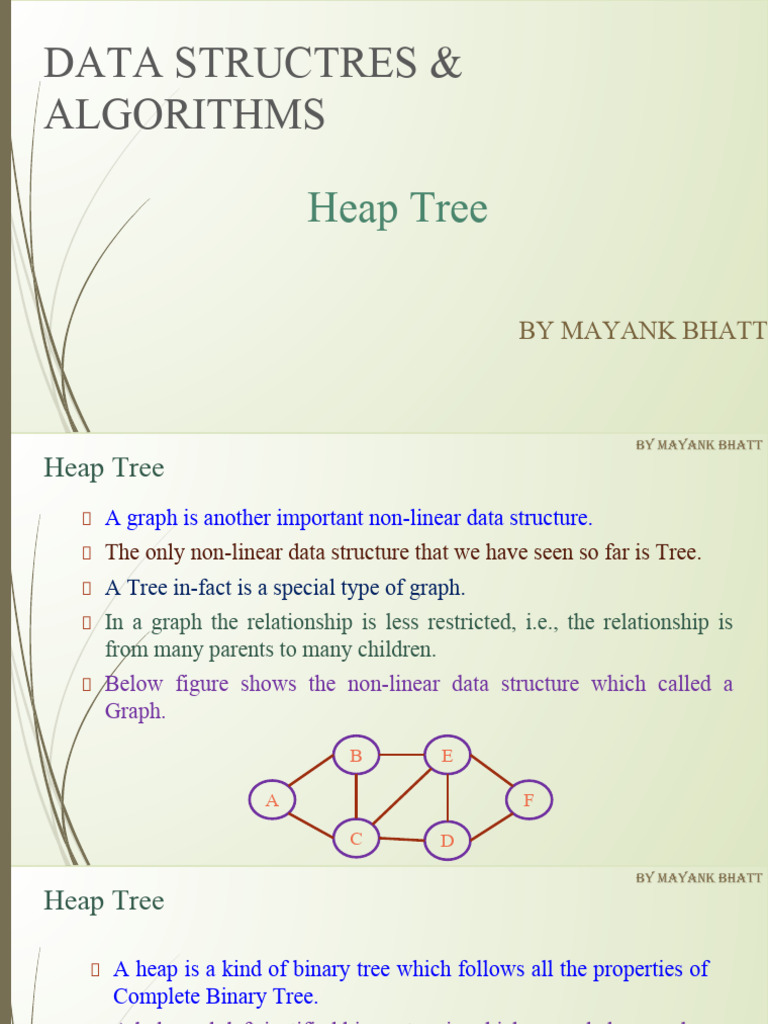 13-2 - Heap Tree | PDF | Theoretical Computer Science | Algorithms And ...