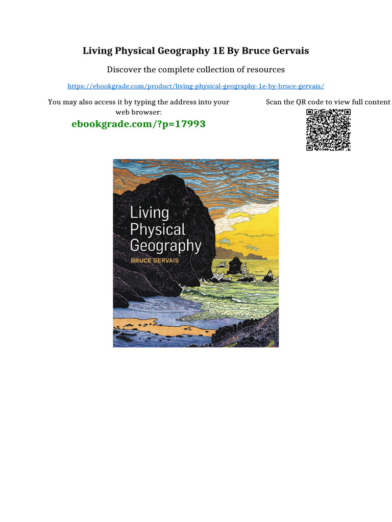 Living Physical Geography 1e by Bruce Gervais Download Full Chapters ...