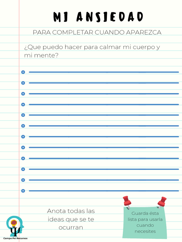 Cuaderno Ansiedad 26 | PDF