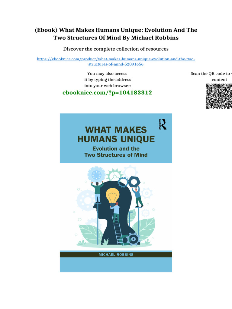 (Ebook) What Makes Humans Unique: Evolution and The Two Structures of ...