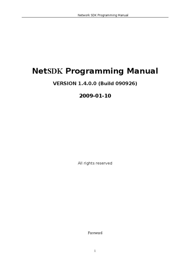 NetSDK Programming Manual | PDF | Computer Network | Application ...