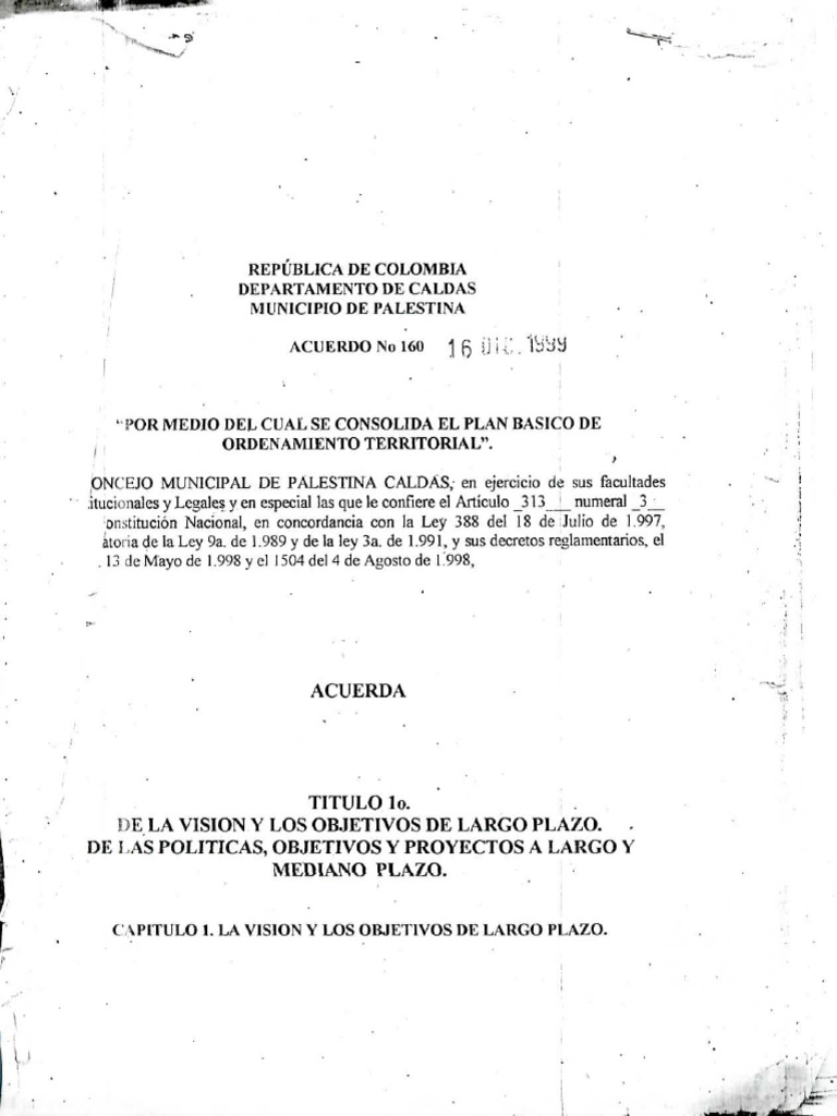 Acuerdo 160 Pbot - 0157 | PDF