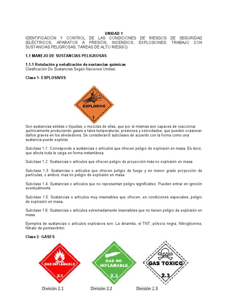 Clasificación de Sustancias Peligrosas | PDF | Contaminación | Química