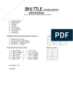 TABLE TENNIS Score Sheet | PDF