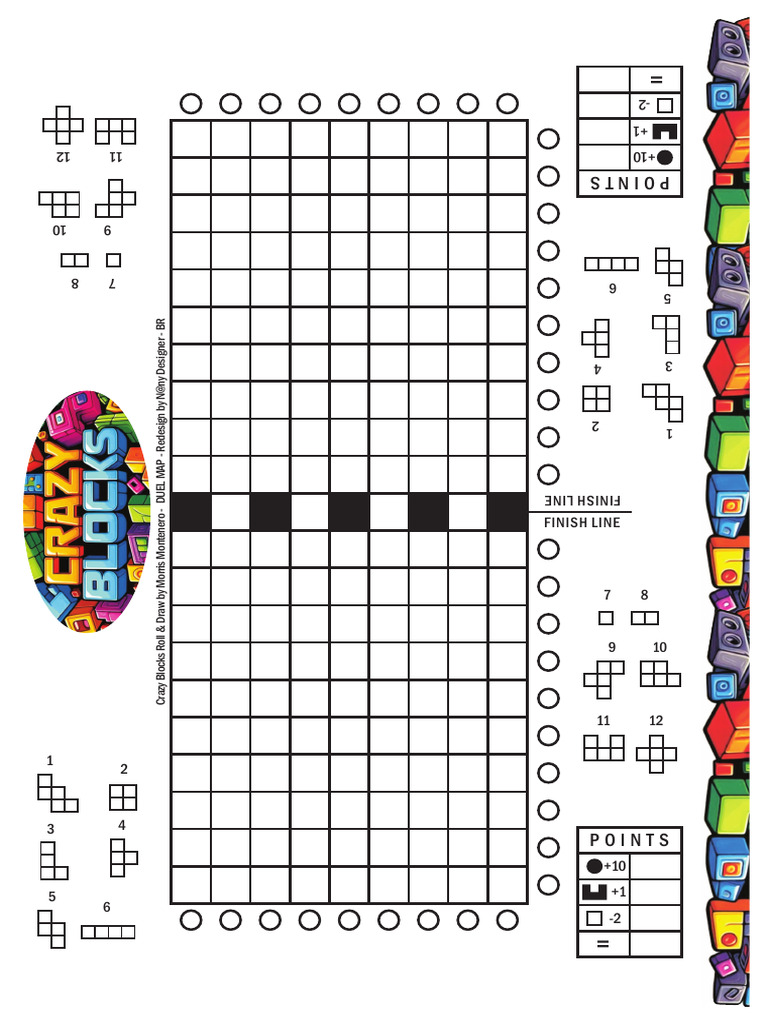 Crazy Blocks Roll & Draw - Redesign DUEL MODE MAP | PDF