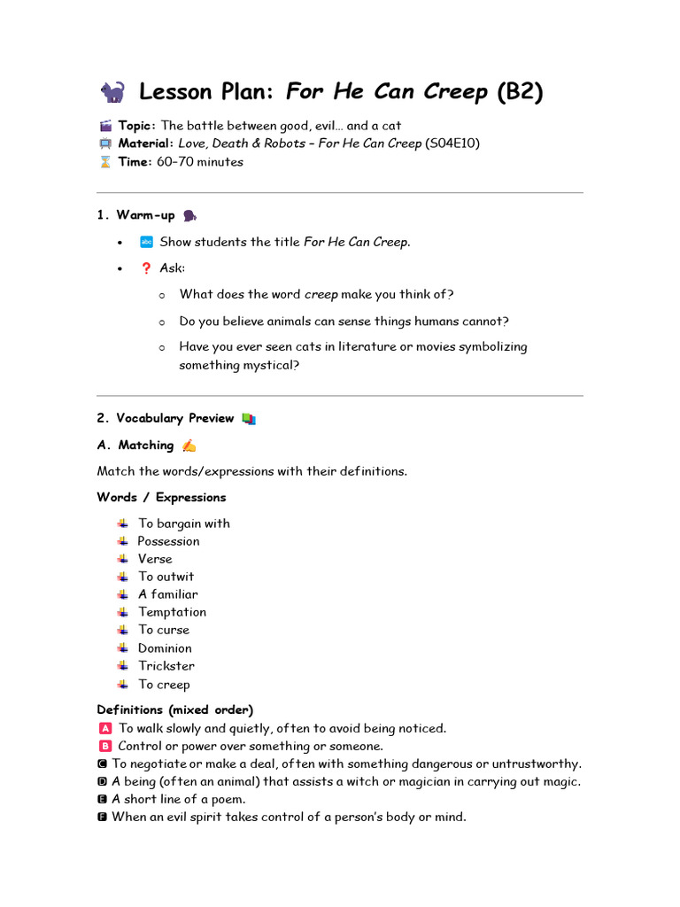 ? Lesson Plan | PDF | Demons