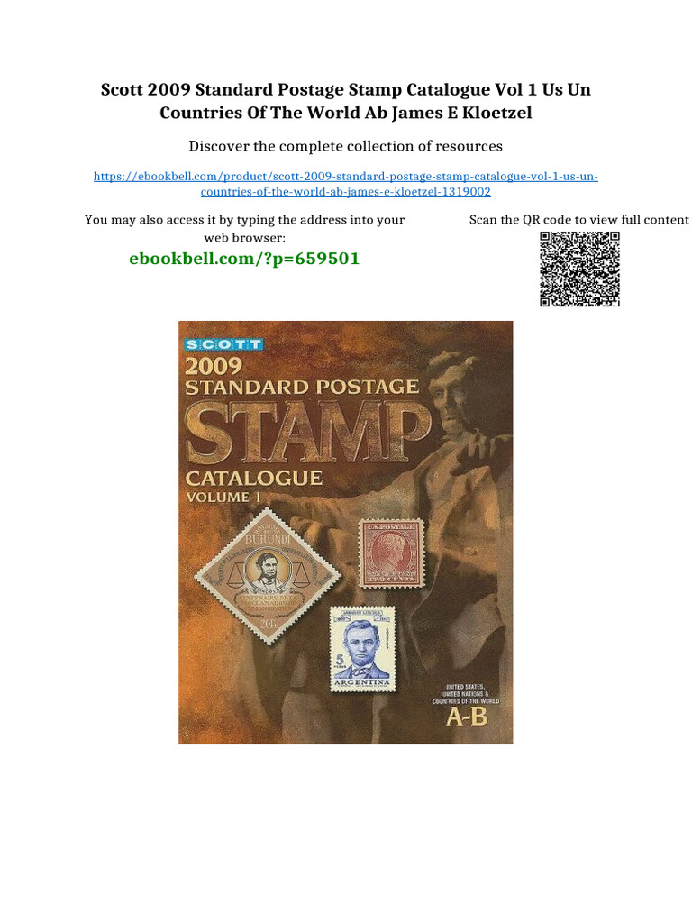 Scott 2009 Standard Postage Stamp Catalogue Vol 1 Us Un Countries of ...