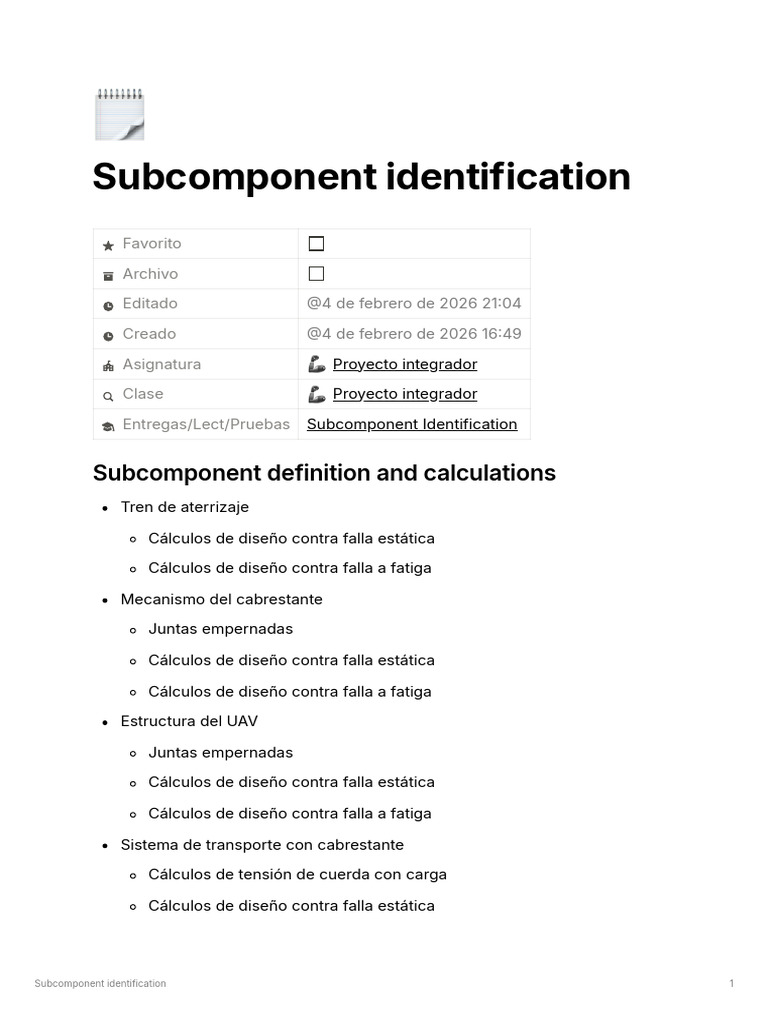 Subcomponent Identification | PDF | Ingeniería mecánica