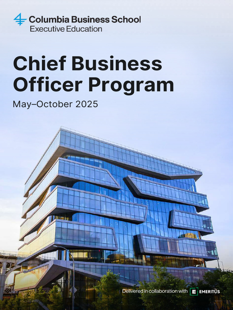 Columbia CBO Programme | PDF | Strategic Management | Entrepreneurship