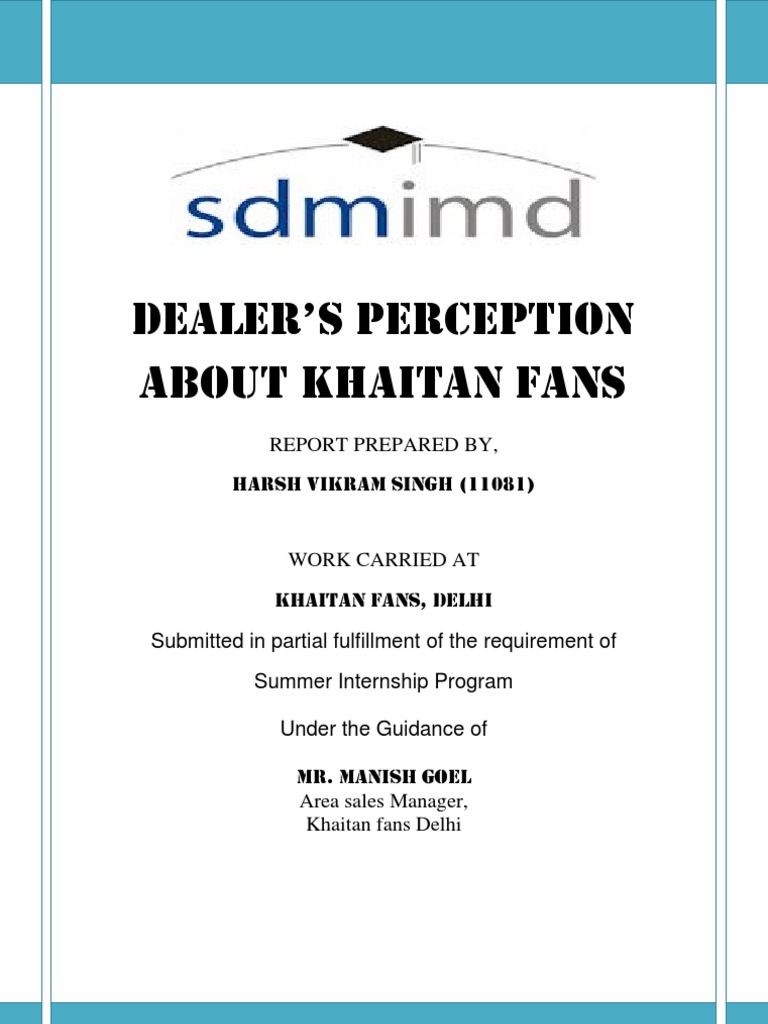 Dealers' Insights on Khaitan Fans | PDF | Market Segmentation | Competition