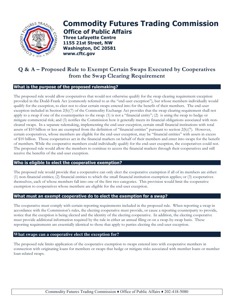 Ecp Qa | PDF | Swap (Finance) | Commodity Futures Trading Commission