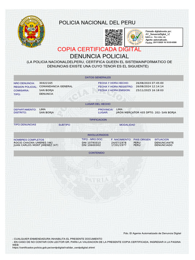DENUNCIA-19 | PDF | Documento de identidad | Gobierno