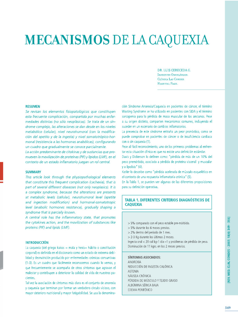 Mecanismo de La Caquexia 2 | PDF