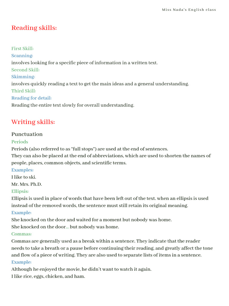 Reading+Writing SVT s5 Revision | PDF