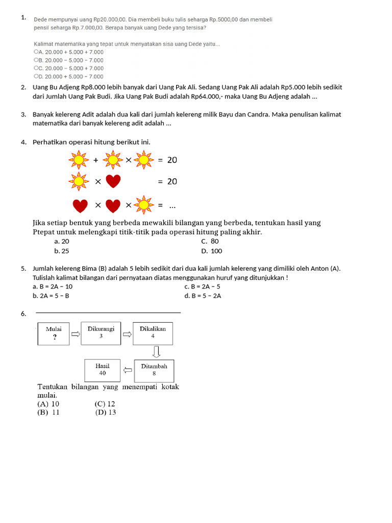 Latihan Olim Kelas 4 Dan 5 | PDF