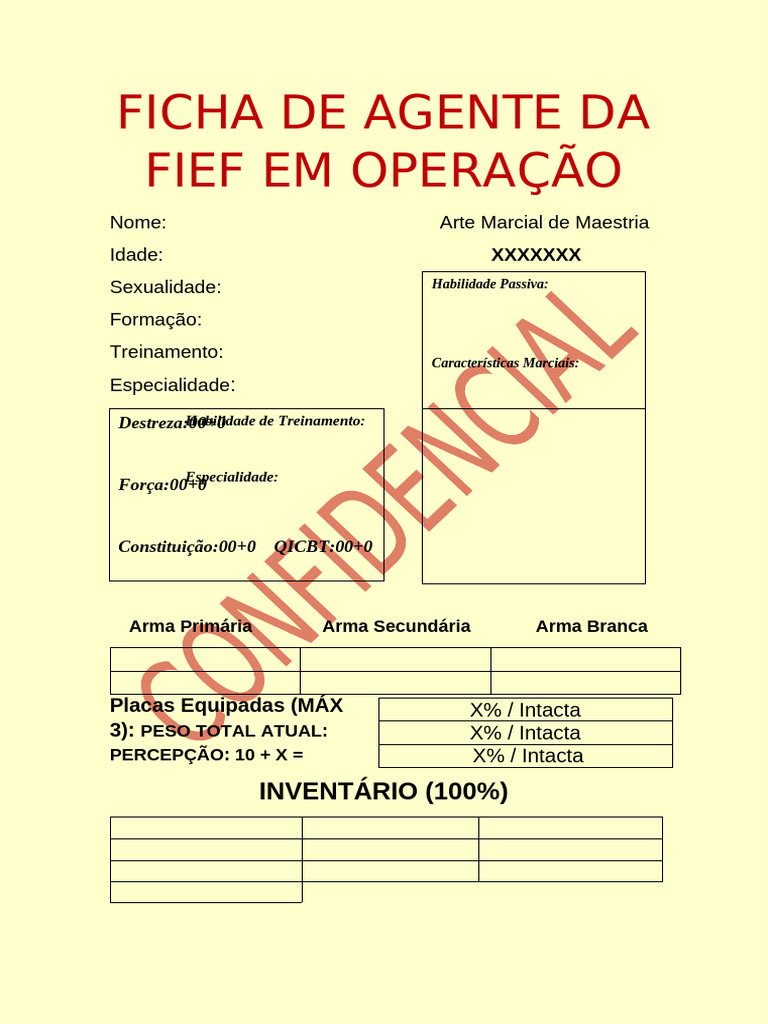 Ficha de Soldado Nation Killers | PDF