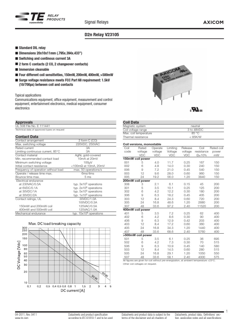 Axicom Relay | Relay | Inductor