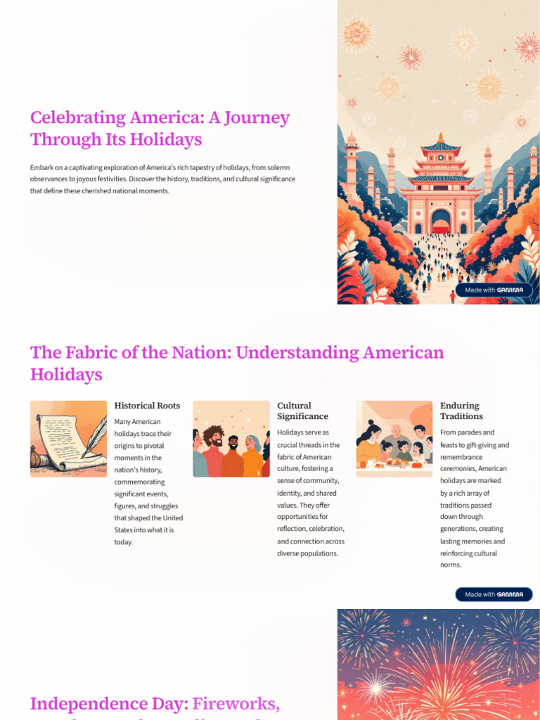 Celebrating America A Journey Through Its Holidays | PDF | Holidays ...