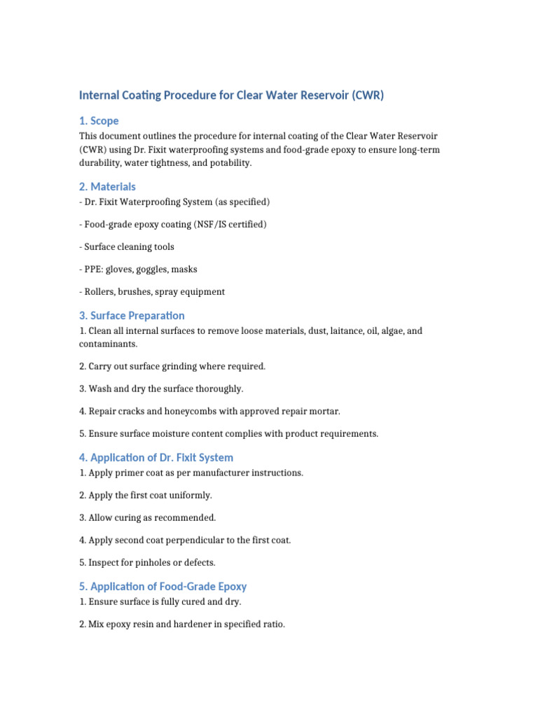 CWR Internal Coating Procedure | PDF