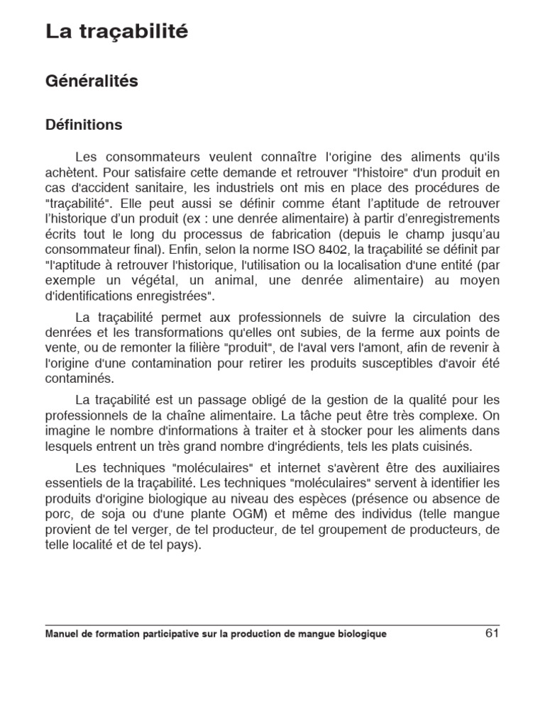 Généralités Production de Manguiers | PDF | Nourritures