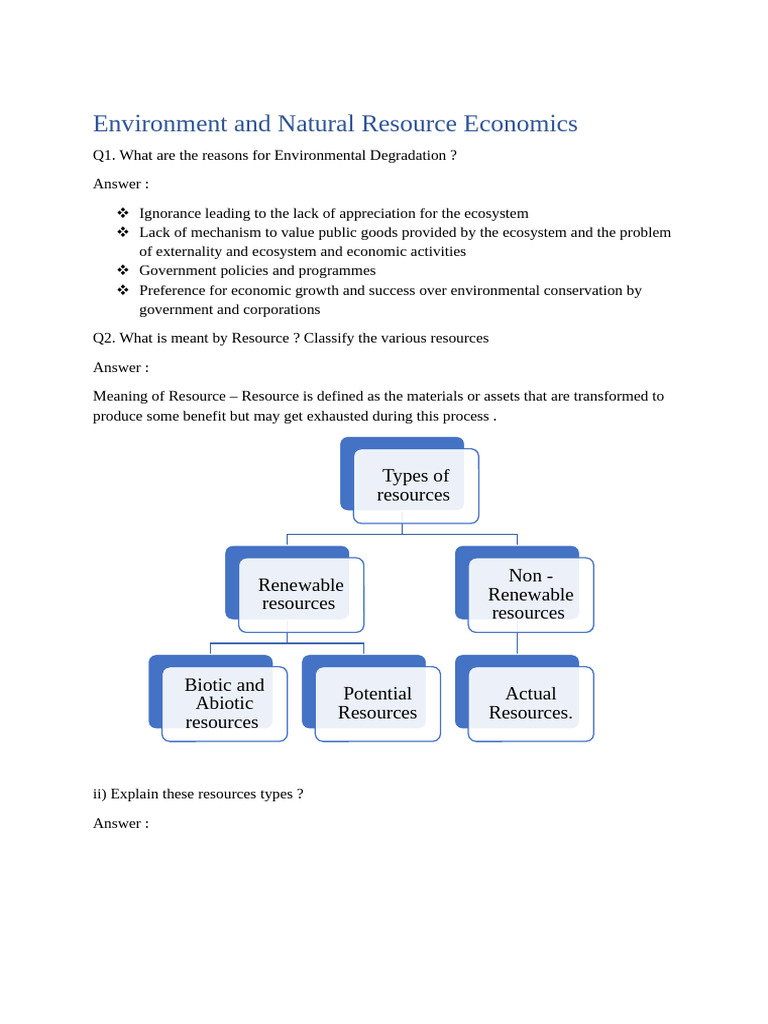 Environment and Natural Resource Economics | PDF | Gross Domestic ...