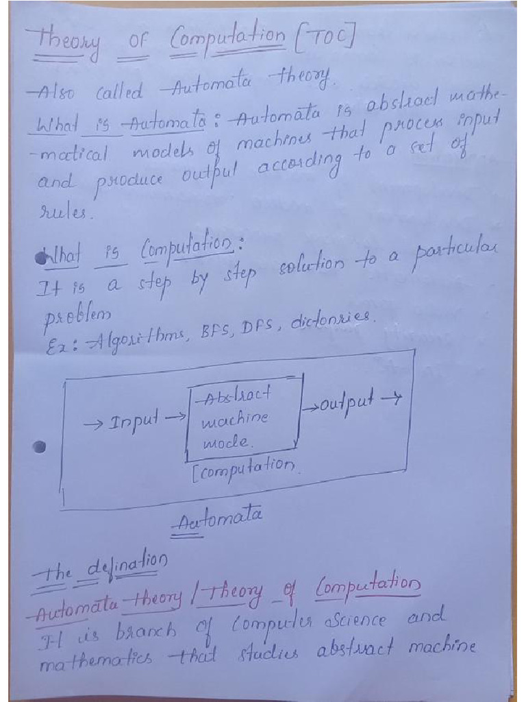 TOC Module-1 Notes | PDF