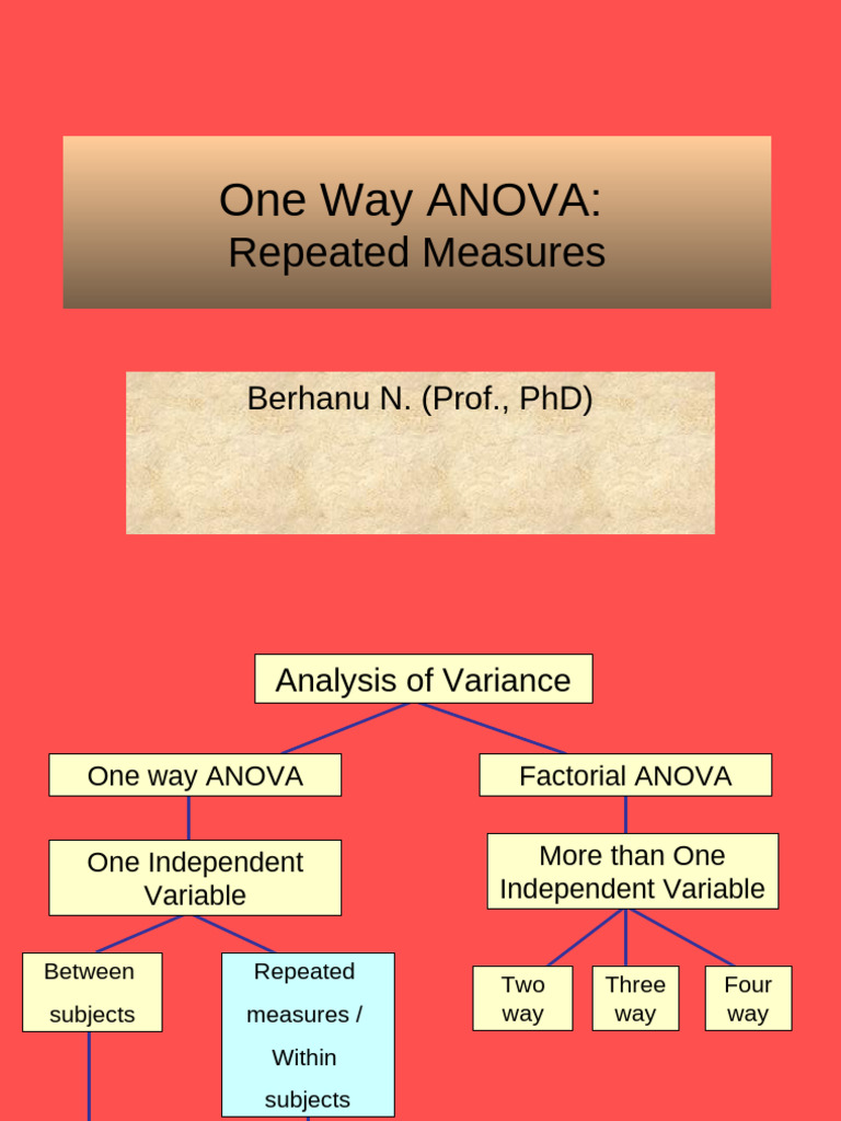 Repeated Measures ANOVA | PDF | Analysis Of Variance | Errors And Residuals