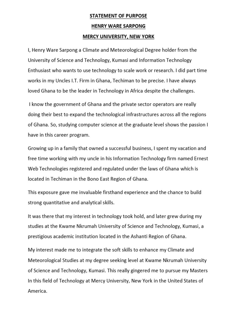 Final Sop Henry Ware Sarpong | PDF | Computing