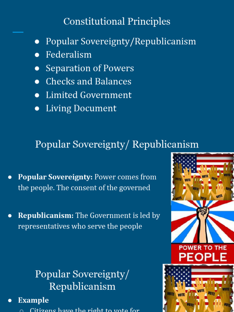 Constitutional Principles Overview | PDF | Article One Of The United ...