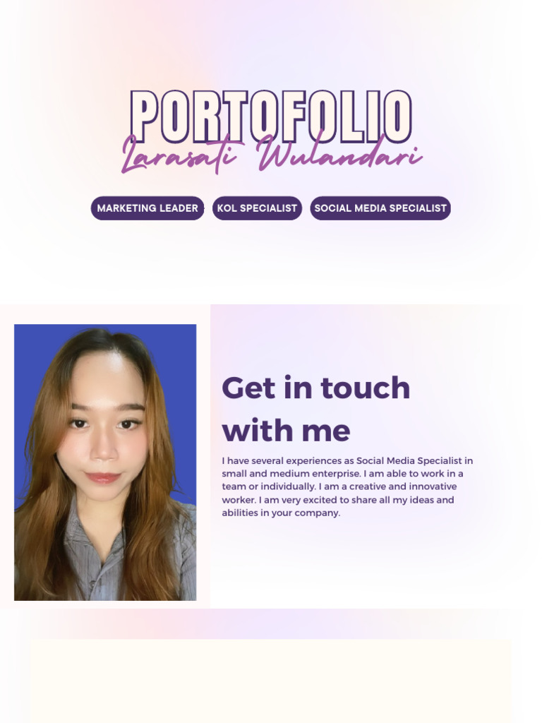 Portofolio Larasati Wu | PDF | Mass Media | Communication