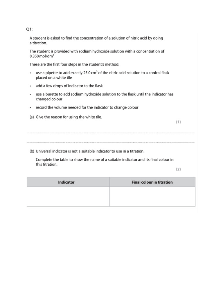 6 - 5 Marks Questions P2 QP - Edexcel IGCSE Chemistry | PDF