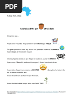 Anansi and the Pot of Wisdom Story | PDF