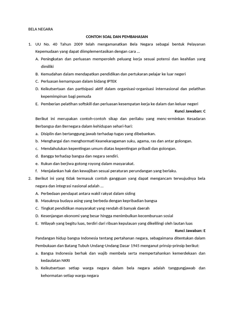 Soal Jawab Bela Negara | PDF