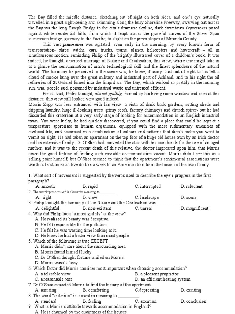 English Literature Students Quiz | PDF | Nature