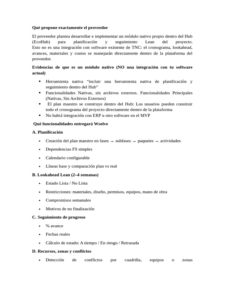 Propuestas Del Proveedor | PDF | Aprendizaje automático | Planificación ...