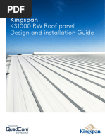 Kingspan Quadcore ks1000rw Roof Panel Data Sheet en GB Ie | PDF | Roof ...