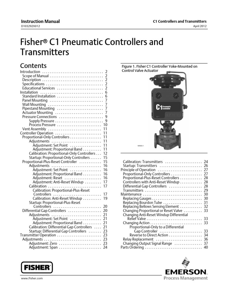 Fisher c1 Controller | PDF | Pressure Measurement | Calibration