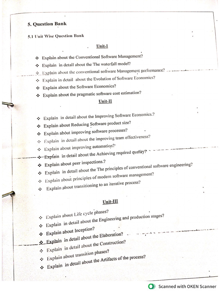 SPM Question Bank | PDF
