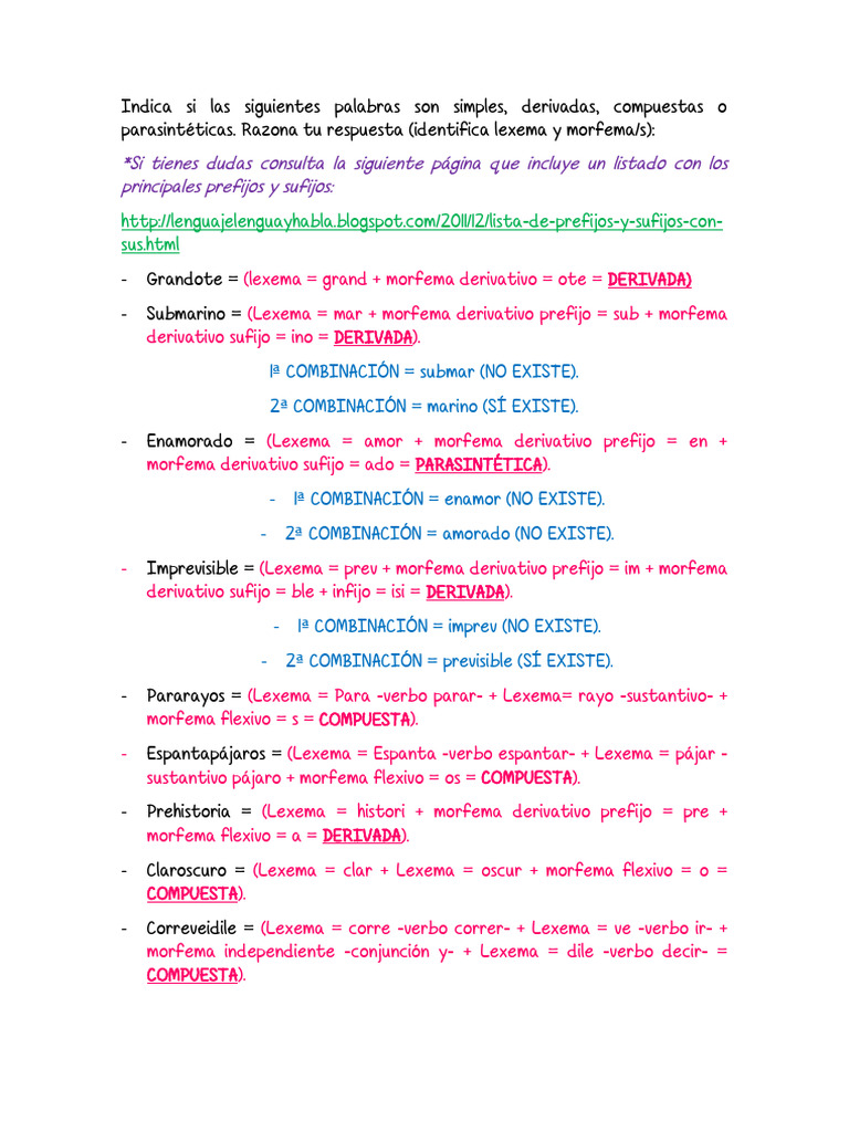 LAS PALABRAS SIMPLES, HAZLO SIMPLE TÚ Y APRÉNDELO | PDF | Tipología ...