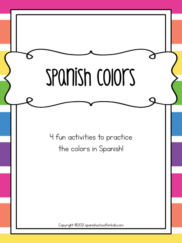 Spanish Colors Printables | PDF