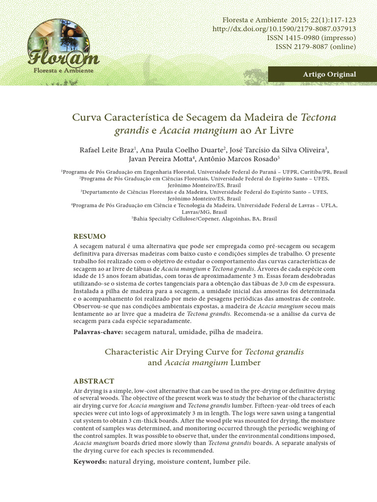 2015 _Curva Característica de Secagem Da Madeira de Tectona Grandis e ...