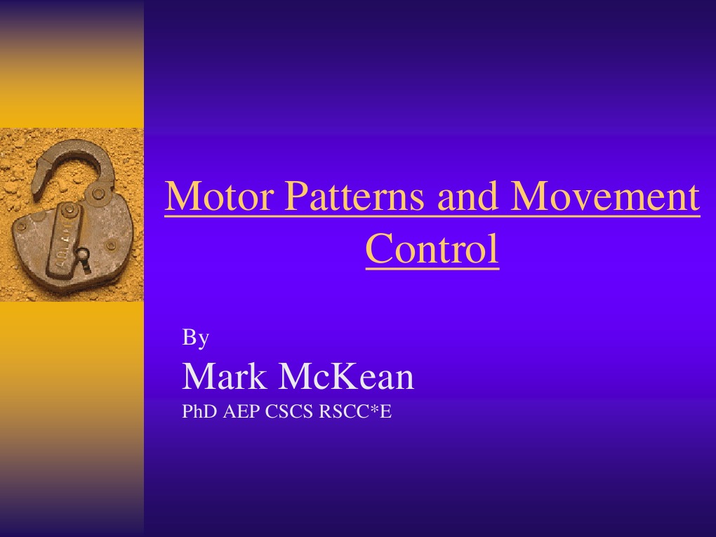 Motor Patterns For PT's | PDF | Attention | Learning